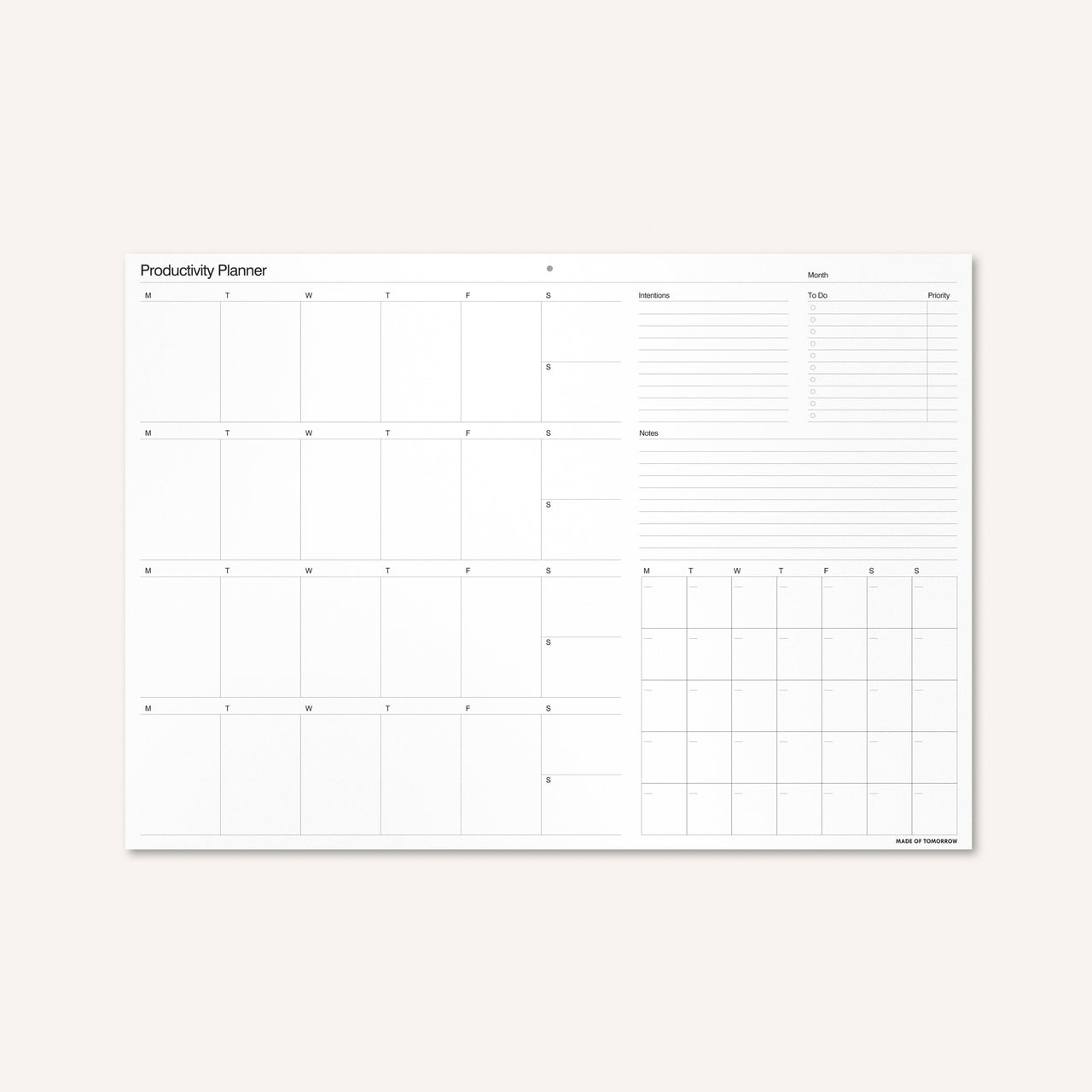 Monthly Planner – Made of Tomorrow